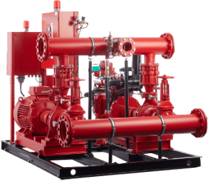Fixed industrial fire pumps adapted to NFPA 20 standards