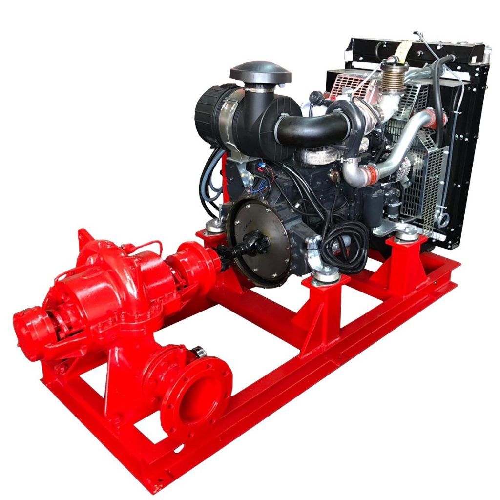 Stationary firefighting pump units.